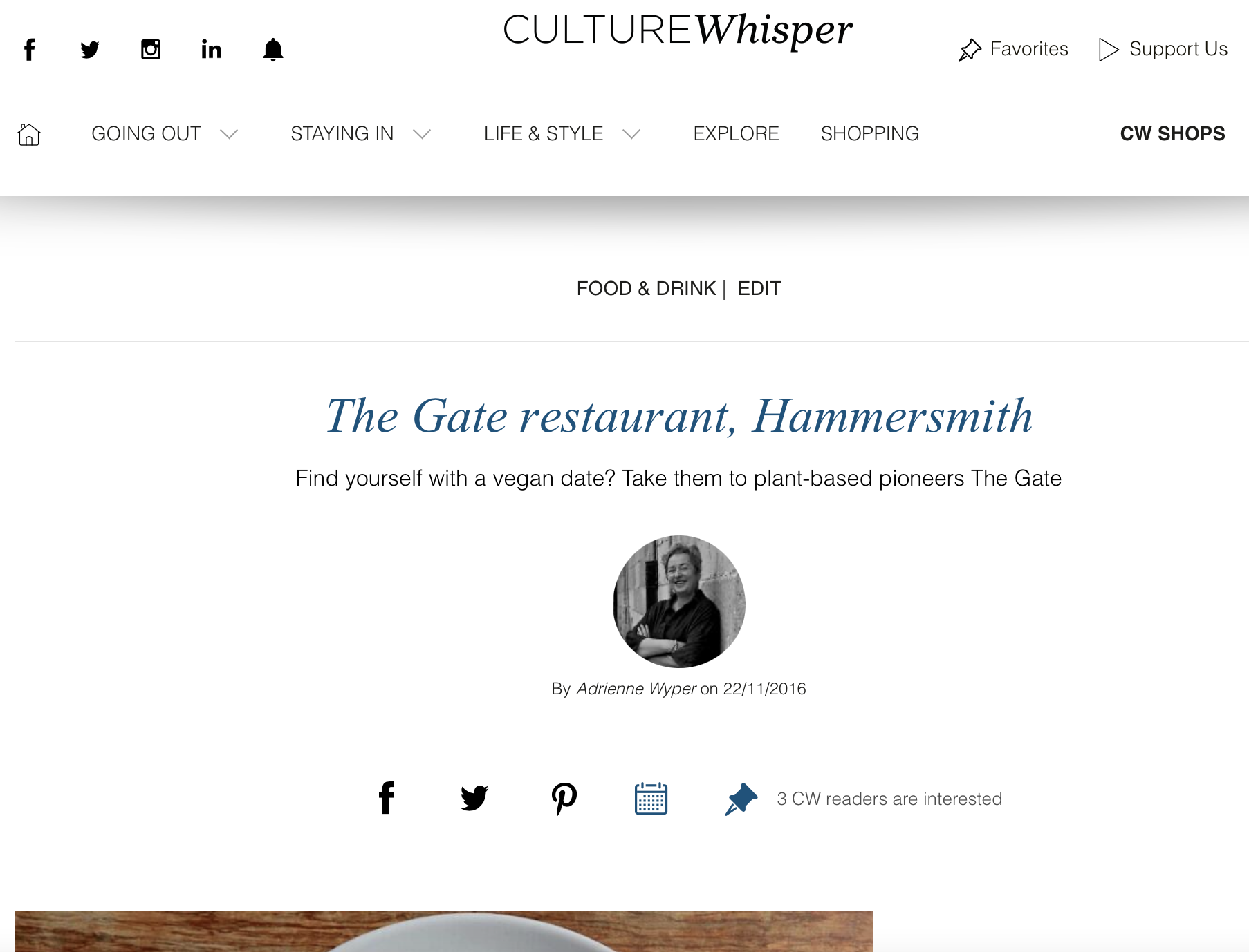 Food and drink – Adrienne Wyper